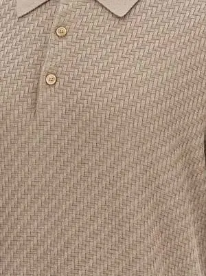 Brioni Knitted Polo Shirt - Cream