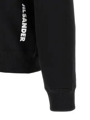 JIL SANDER Cotton Hoodie - Black