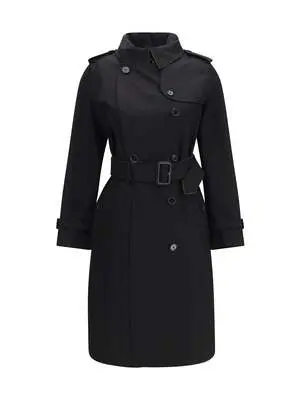 Gabardine Black Coats For Women