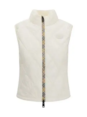 Burberry Cheswick Padded Sleeveless Gilet - White