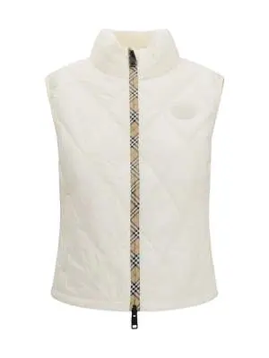 Burberry Cheswick Padded Sleeveless Gilet - White