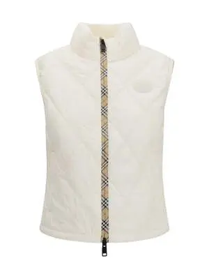 Burberry Cheswick Padded Sleeveless Gilet - White