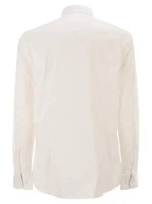 BOSS Slim Fit Shirt In Stretch Cotton Poplin - White