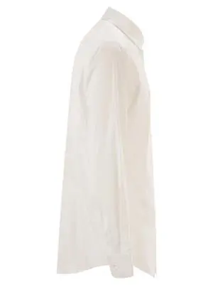 BOSS Slim Fit Shirt In Stretch Cotton Poplin - White
