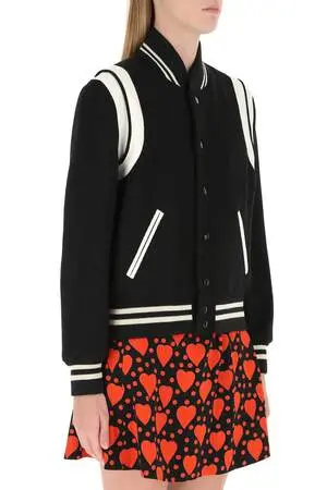 Saint Laurent Wool Blend Bomber Jacket