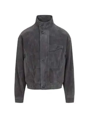 Giorgio Armani Suede Leather Jacket - Multicolor