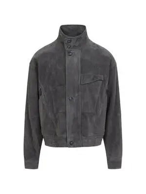 Giorgio Armani Suede Leather Jacket - Multicolor