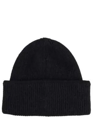 Jacquemus Ribbed Beanie With Grossgrain - Black