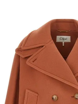 Chloé Double-breasted Coat - Pink