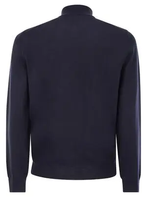 BOSS Virgin Wool Jumper With Zip Collar