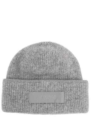 Jacquemus The Cap In Grossgrain - Gray