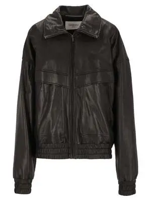 Saint Laurent Balloon Lambskin Jacket - Black