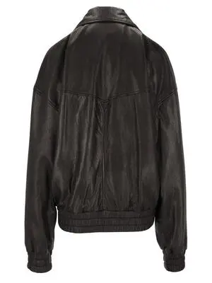 Saint Laurent Lambskin Balloon Jacket - Black