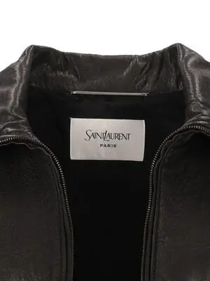 Saint Laurent Lambskin Balloon Jacket - Black