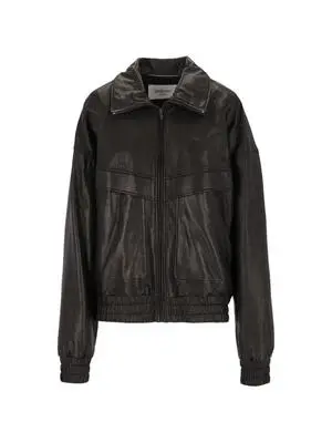 Saint Laurent Lambskin Balloon Jacket - Black