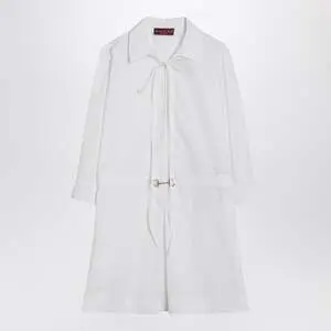 Gucci Shirtdress In Cotton Poplin - White