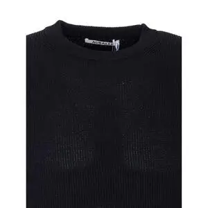 Auralee Flat Yarn Sweater - Black