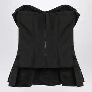 Alexander McQueen Corset Top In Silk Blend