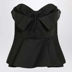 Alexander McQueen Silk Blend Corset Top - Black