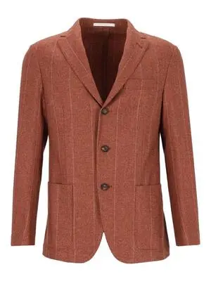 Eleventy Single-breasted Jacket - Brown