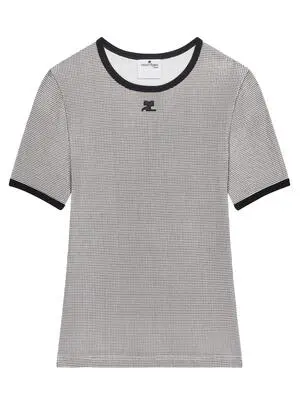 COURREGES Signature Contrast T-shirt - Black