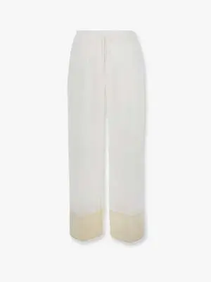 TOTEME Viscose Trousers - White