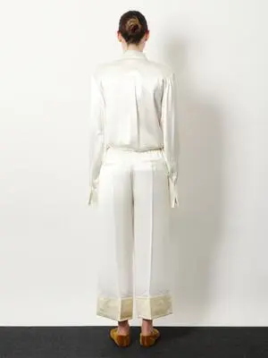 TOTEME Viscose Trousers - White