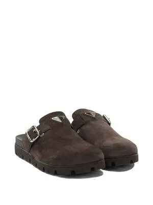 Prada Suede Leather Slippers