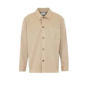 Saint Laurent Cassandre Monogram Logo Overshirt - Cream