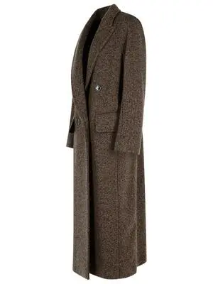 Max Mara Arco 1234' Chocolate Virgin Wool Coat