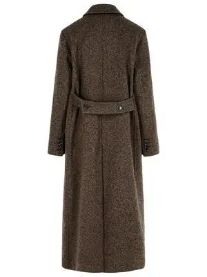 Max Mara Arco 1234' Chocolate Virgin Wool Coat