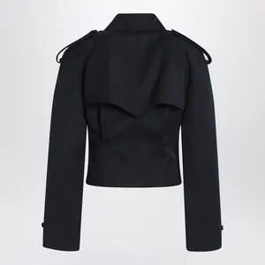 Alexander McQueen Short Double-breasted Navy Jacket