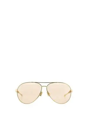 Bottega Veneta Aviator Sardine Sunglasses - Gold