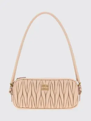 Miu Miu Quilted Leather Shoulder Bag - Pink