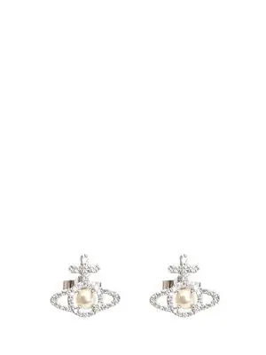 VIVIENNE WESTWOOD Olympia Pearl Earrings - Silver