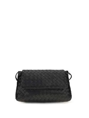 Bottega Veneta Intrecciato Shoulder Bag - Black