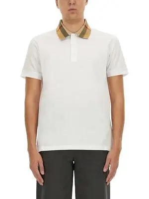 Burberry Cotton Pique Polo - White