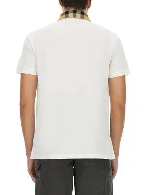 Burberry Cotton Pique Polo - White