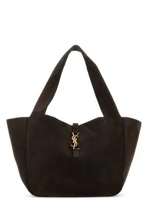 Saint Laurent Suede Leather Le 5 À 7 Bea Shopping Bag - Brown
