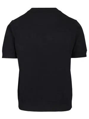 Max Mara Sweater In Cotton, Silk And Cashmere Yarn - Blue