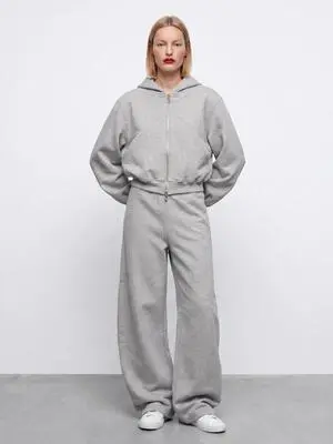 Attico Cotton Jersey Jogger Trousers - Gray