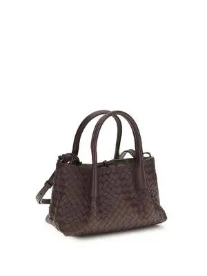 Bottega Veneta Small Intrecciato Handbag - Brown