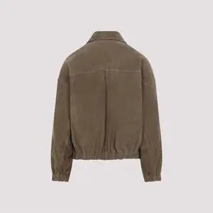 Brunello Cucinelli Suede Leather Jacket - Brown