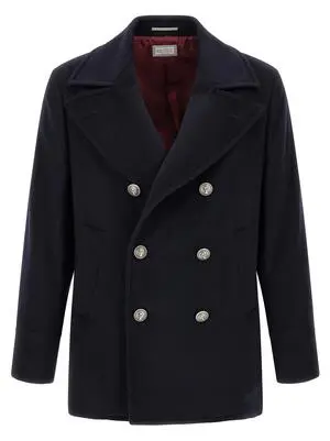 Brunello Cucinelli Notched Lapel Coats For Men