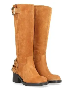 Chloé Dakota Suede Biker Boots