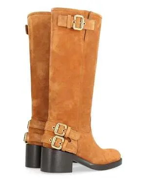Chloé Dakota Suede Biker Boots