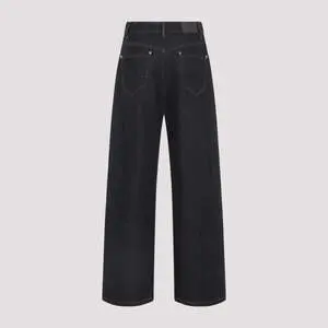 Brunello Cucinelli Wide Leg Cotton Jeans