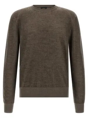 Brioni Vanisé Weave Cashmere And Wool Sweater - Brown