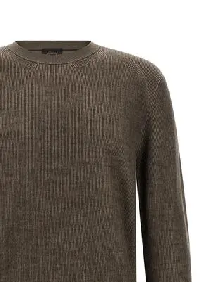 Brioni Vanisé Weave Cashmere And Wool Sweater - Brown