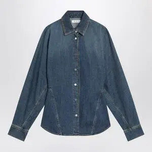 Alaïa Rounded Denim Shirt - Blue